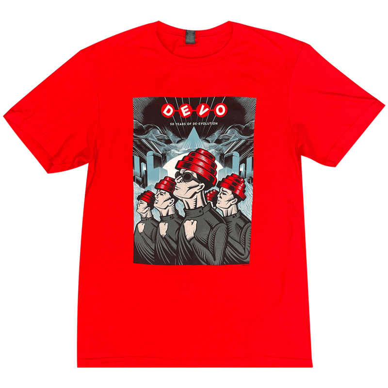 Devo - 50 Years of De-Evolution Red T-Shirt