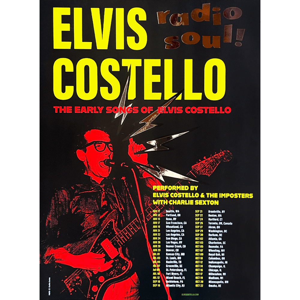 Elvis Costello - Radio Soul Reflective Tour Poster