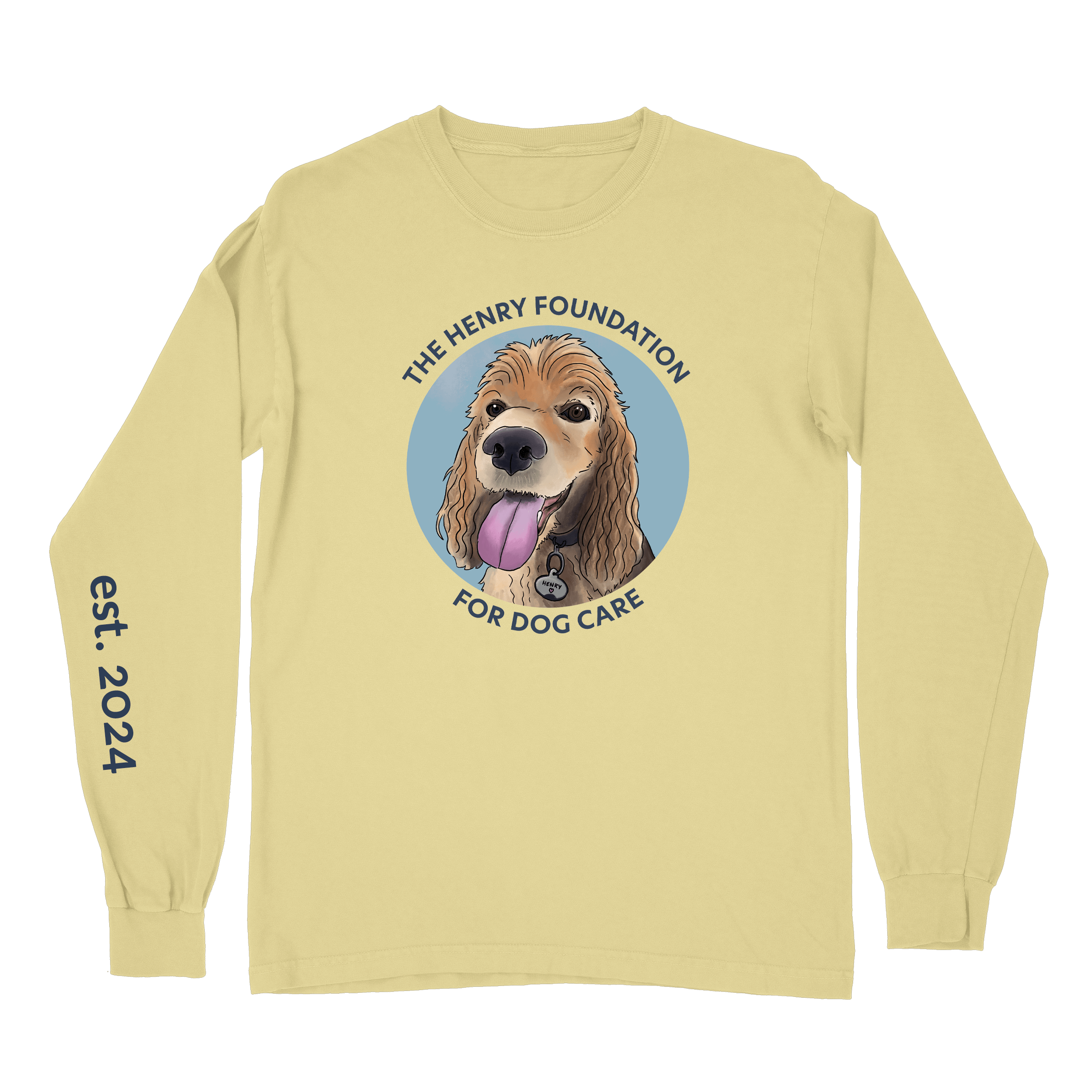 The Henry Foundation For Dog Care - Henry Yellow Long Sleeve T-Shirt