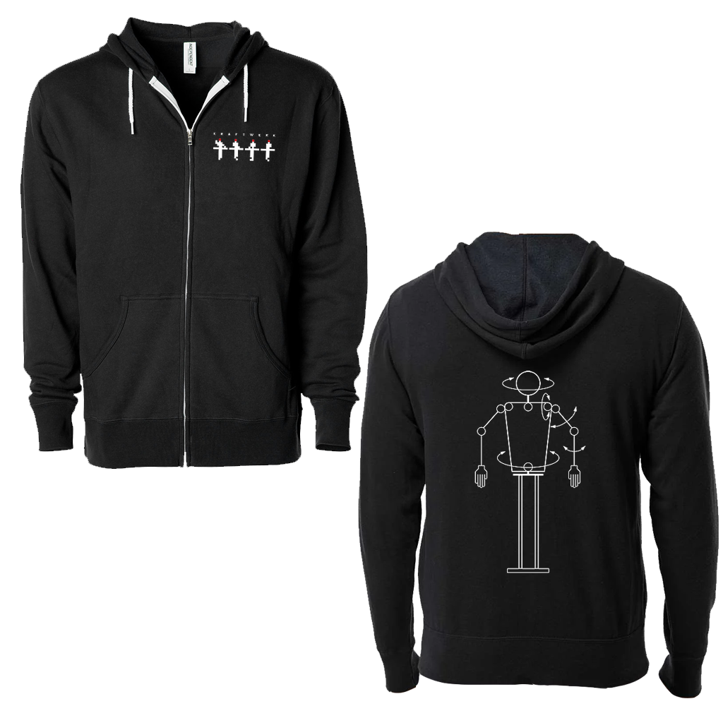 Kraftwerk - Embroidered Robot Black Hoodie