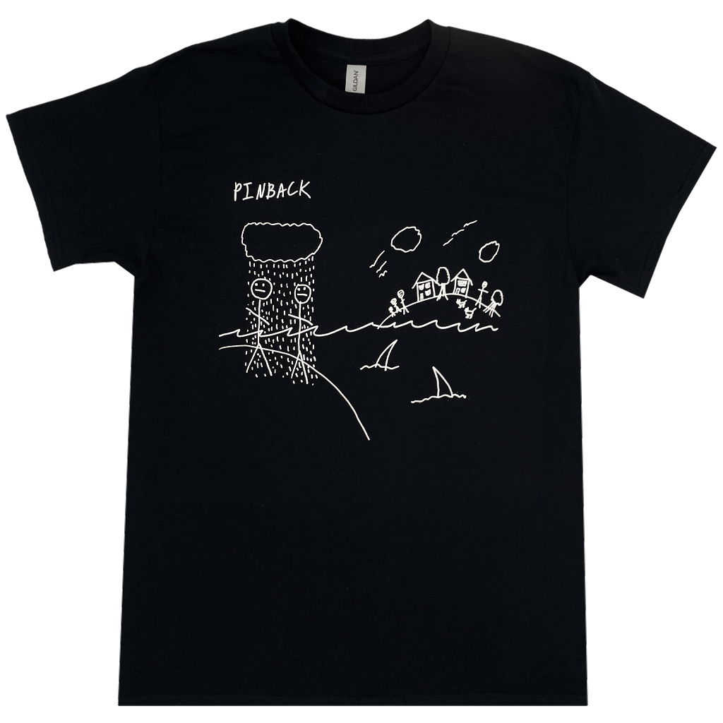 Pinback - Sharks Black T-Shirt