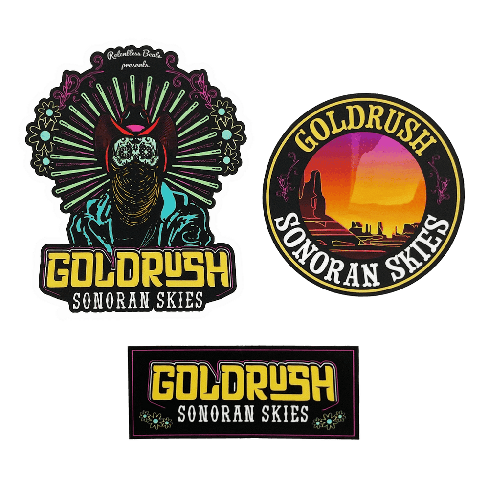 Relentless Beats - Goldrush Stickers