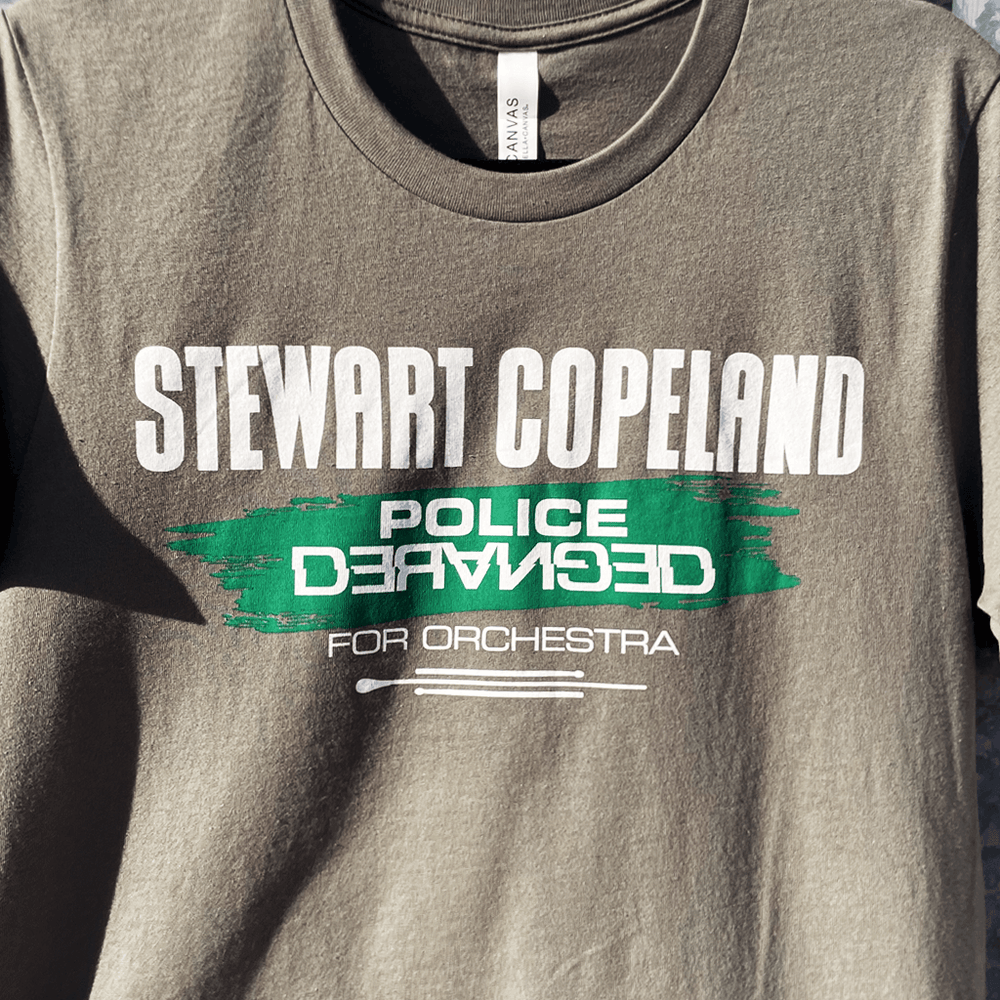 Stewart Copeland - Police Deranged Drummer Green T-Shirt