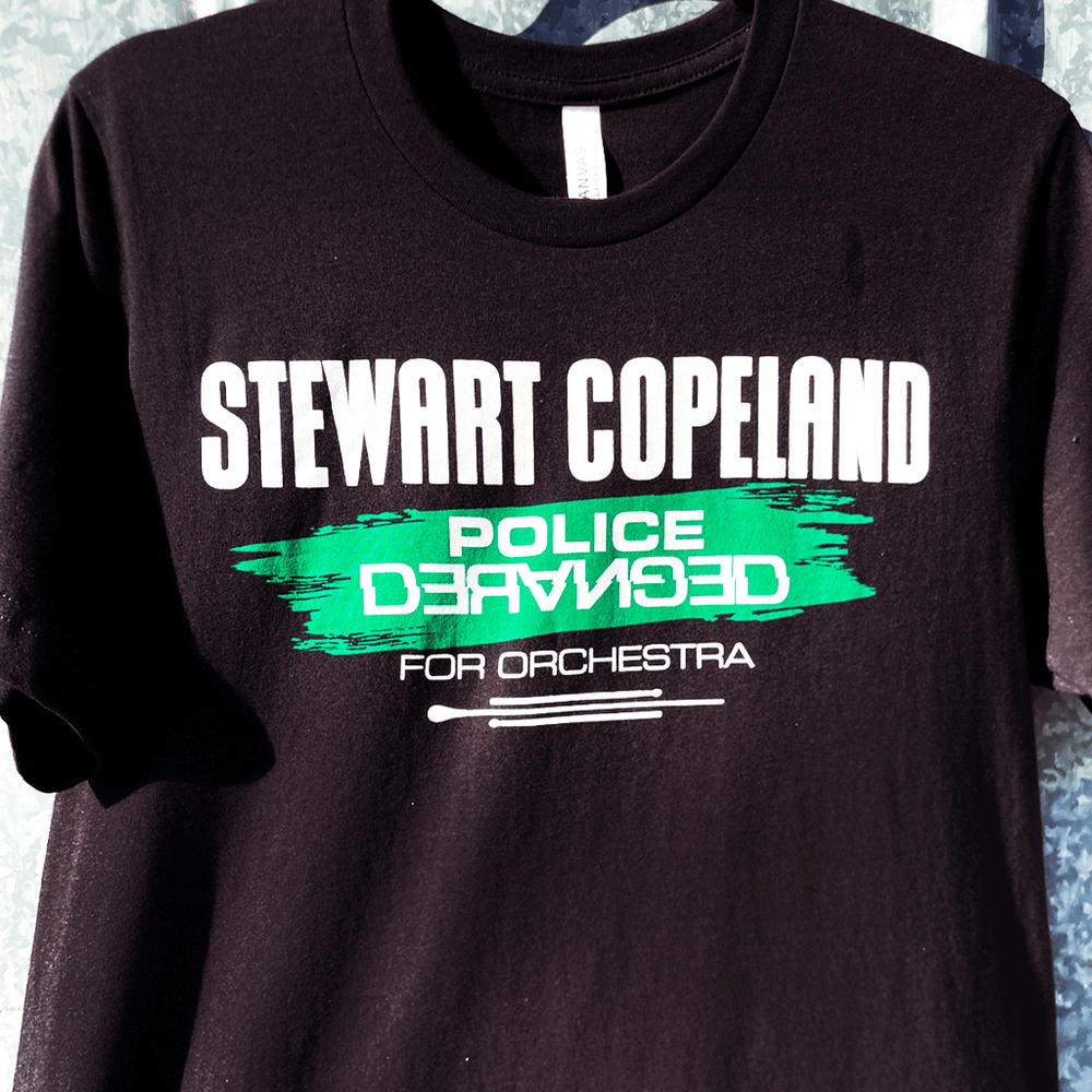 Stewart Copeland - Police Deranged Black T-Shirt