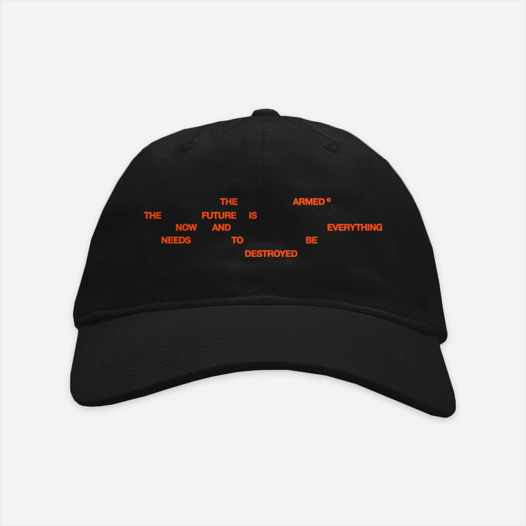 THE FUTURE IS Hat – Black Hat with Orange Thread Embroidery