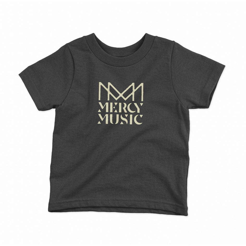 Mercy Music - Spider Logo w/ Text Kids Black T-Shirt