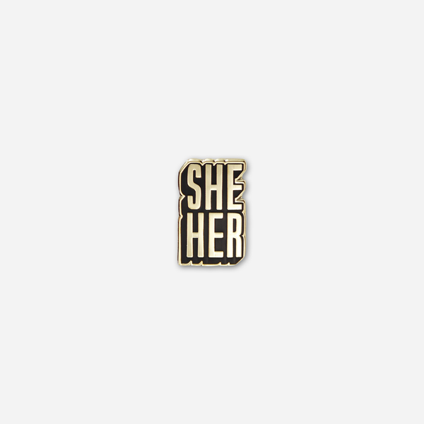 Autostraddle - She/Her Pronoun Pin – Hello Merch